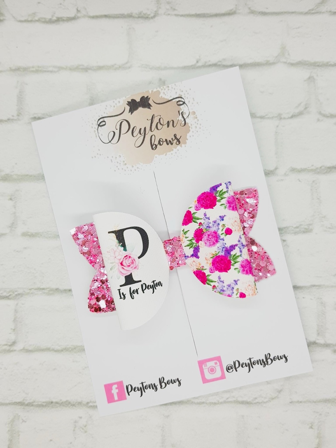 personalised bow logo printed bow cards