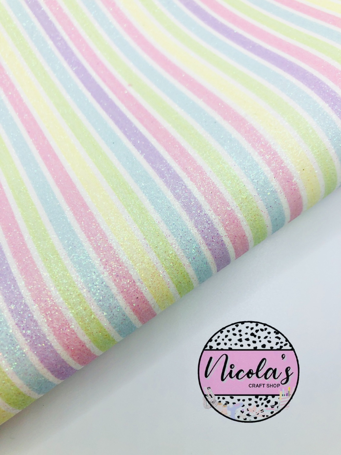 Rainbow fine easter spring stripe fine glitter