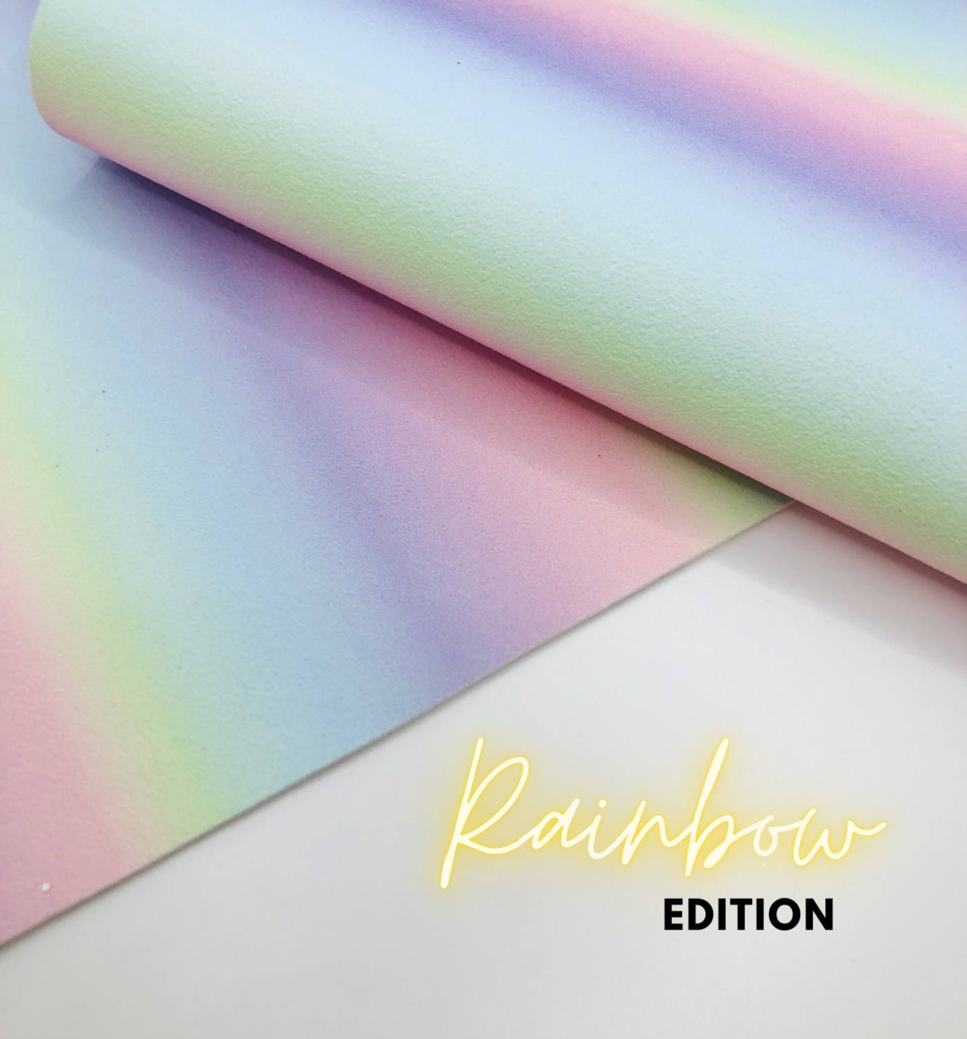 pastel rainbow suede fabric sheet