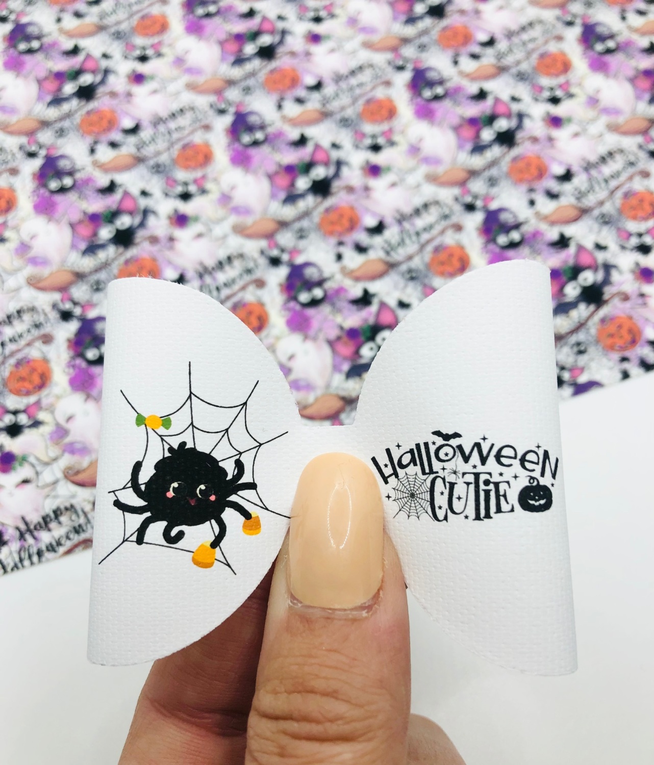 halloween cutie spider HALLOWEEN PRE CUT BOW LOOP