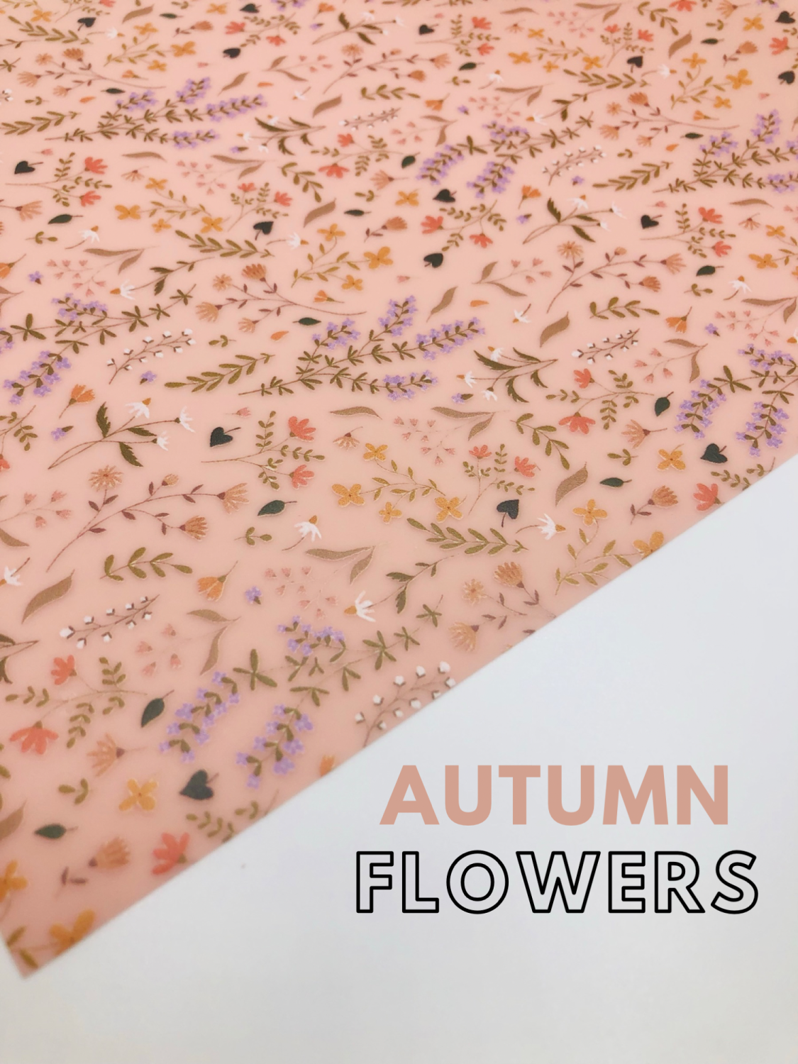 matte autumn floral flowers pvc printed jelly fabric
