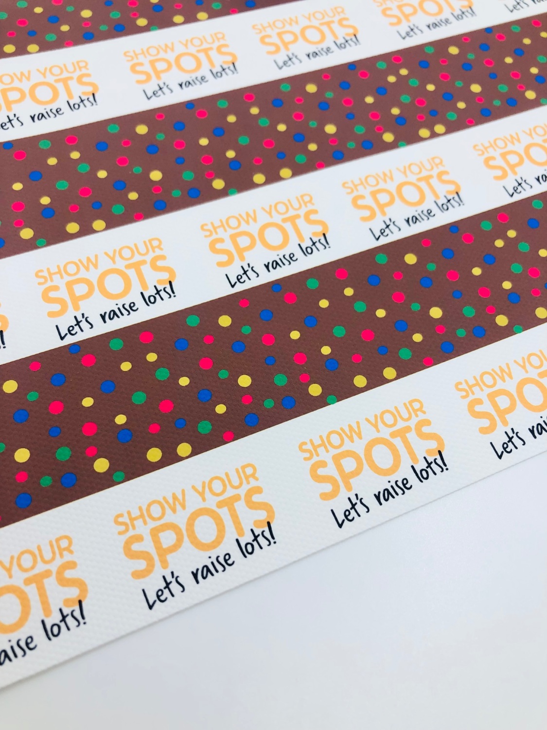 show your spots lets raise lots pudsey bear children in need printed ...