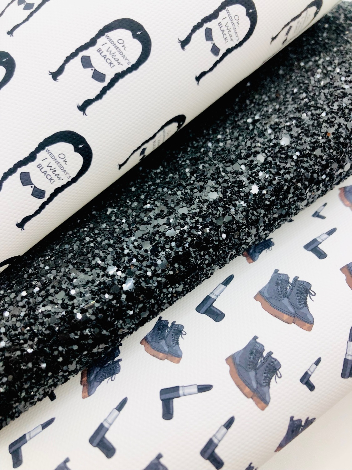 On Wednesday I wear black chunky glitter fiver Friday bundle