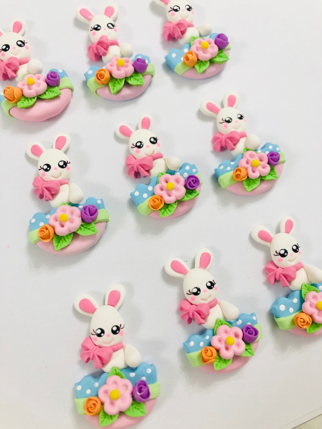 hatching egg carrot easter bunny rabbit polymer clay