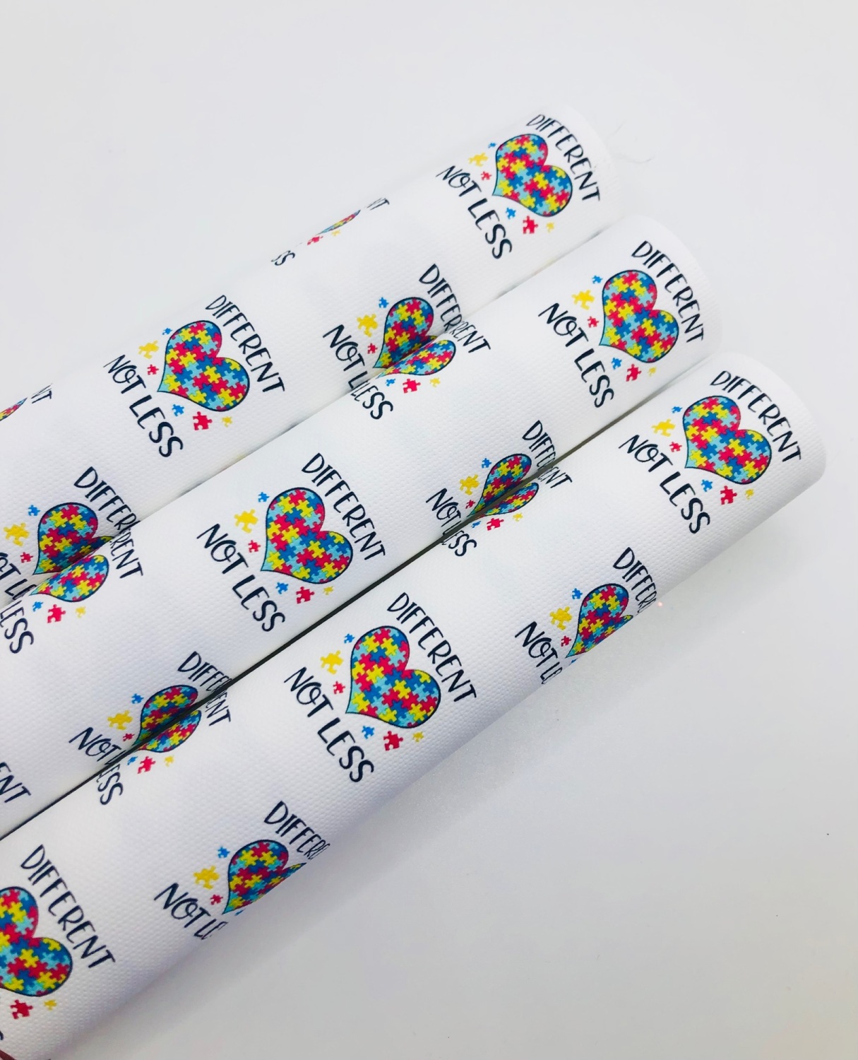 autism awareness heart jigsaw printed canvas sheet