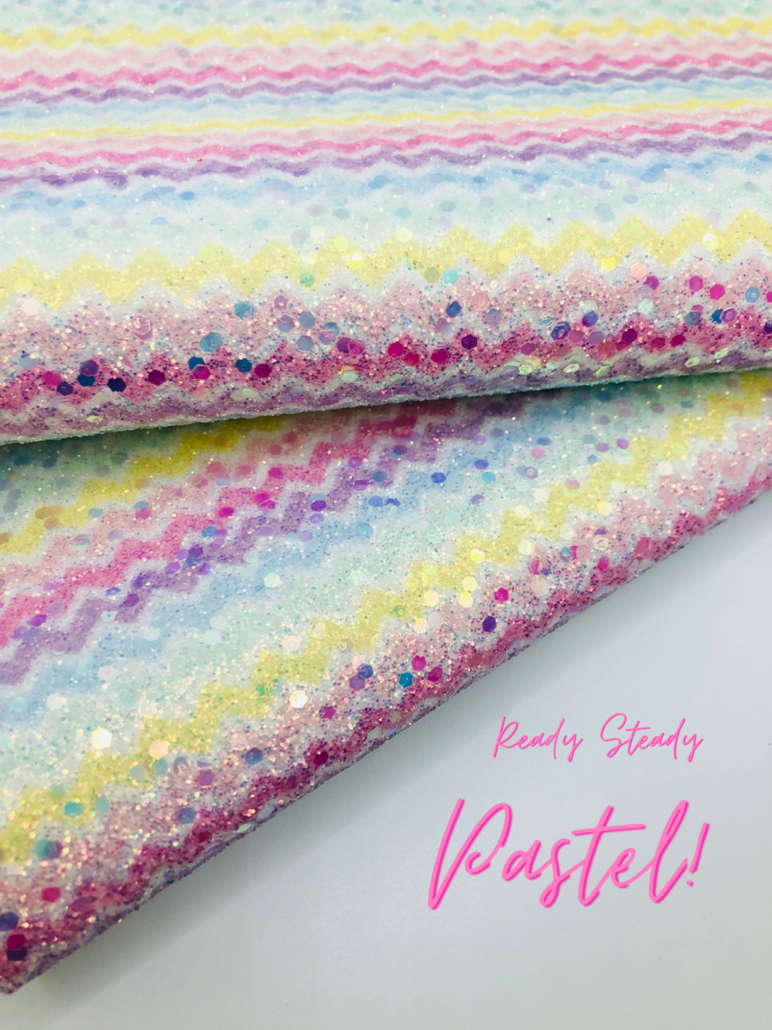 Pastel zig zag a grade ready steady rainbow stripe zig zag chevron ...