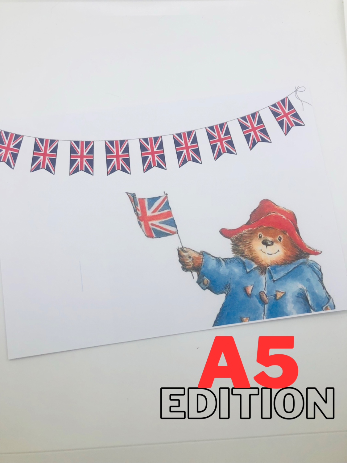 Paddington kings coronation emblem royal crown printed bow display cards
