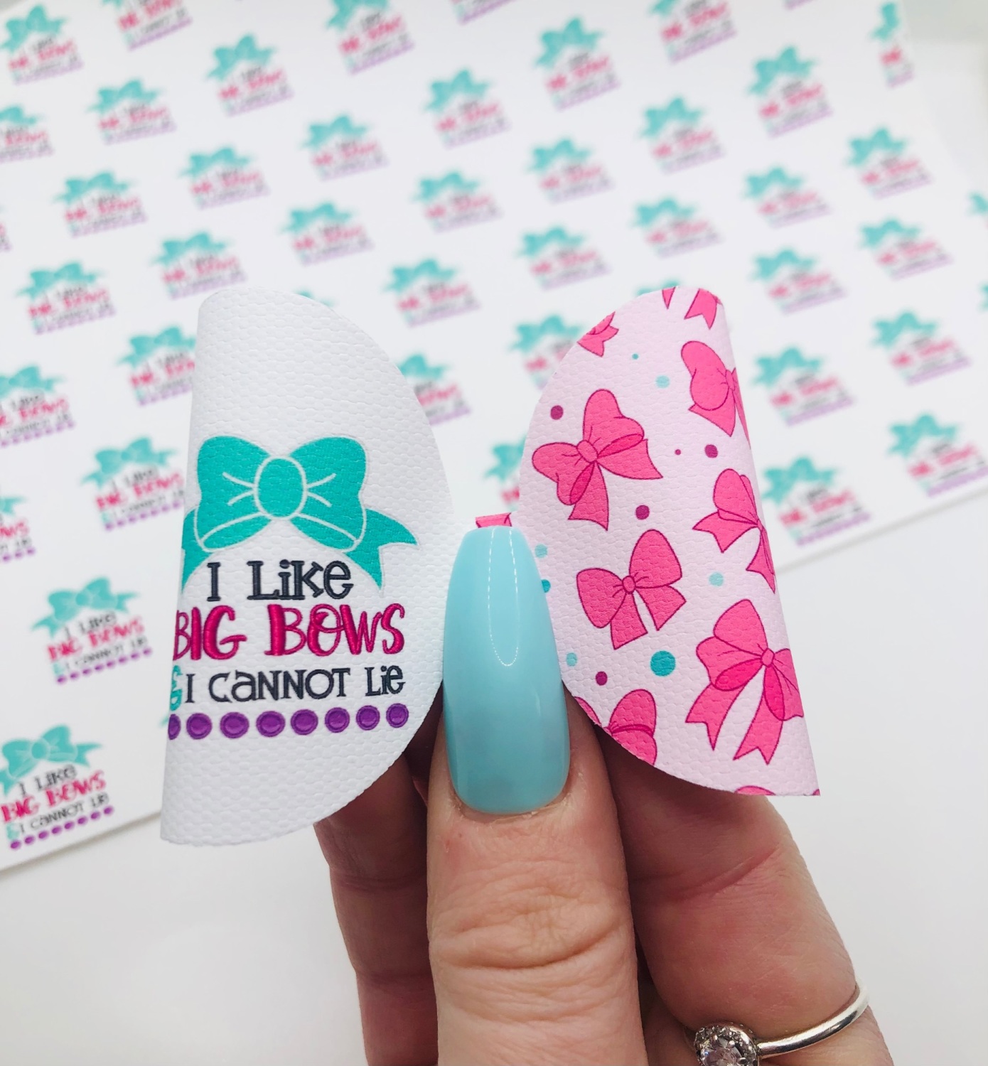 I like big bows and I cannot lie bow pre cut bow loop