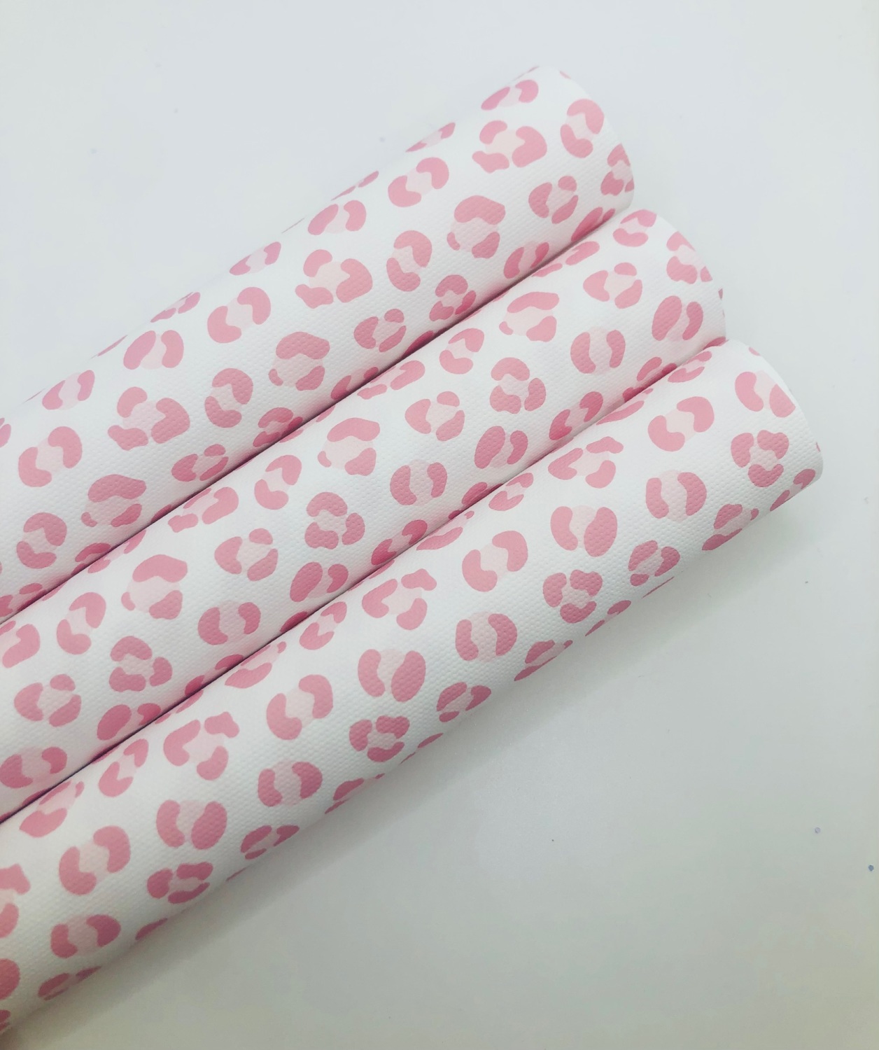 pink leopard print animal printed canvas sheet fabric bow making