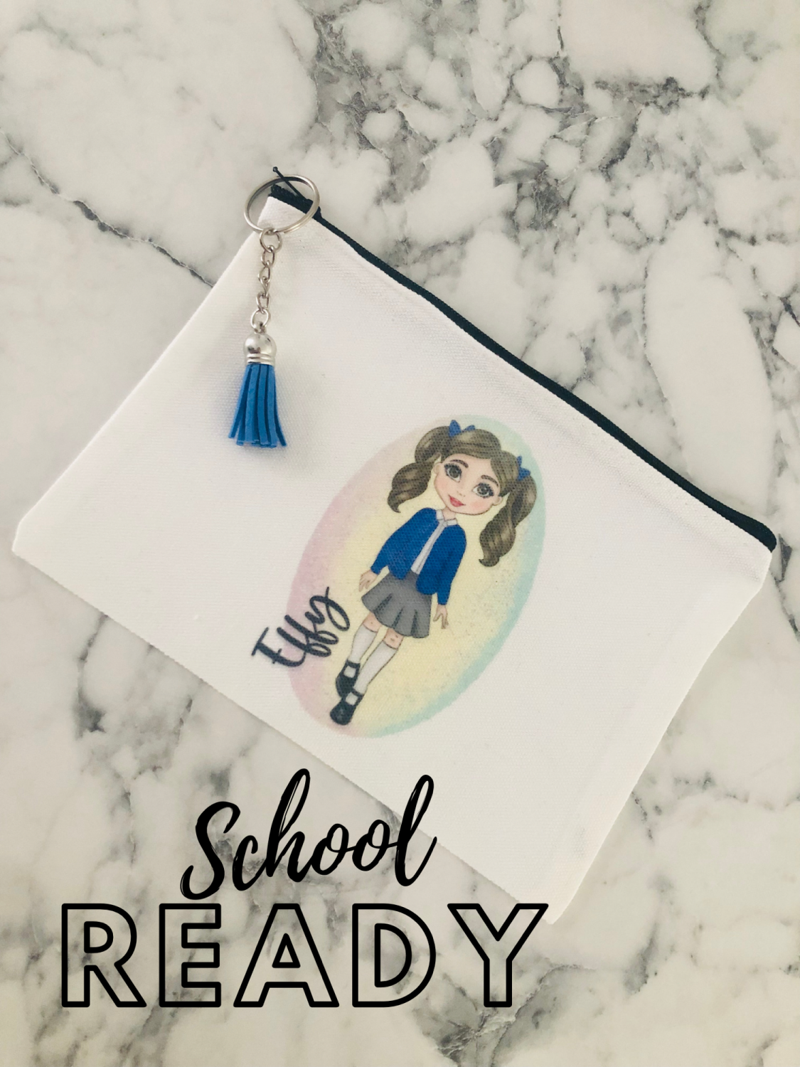 Back to school pencil case printed personalised.