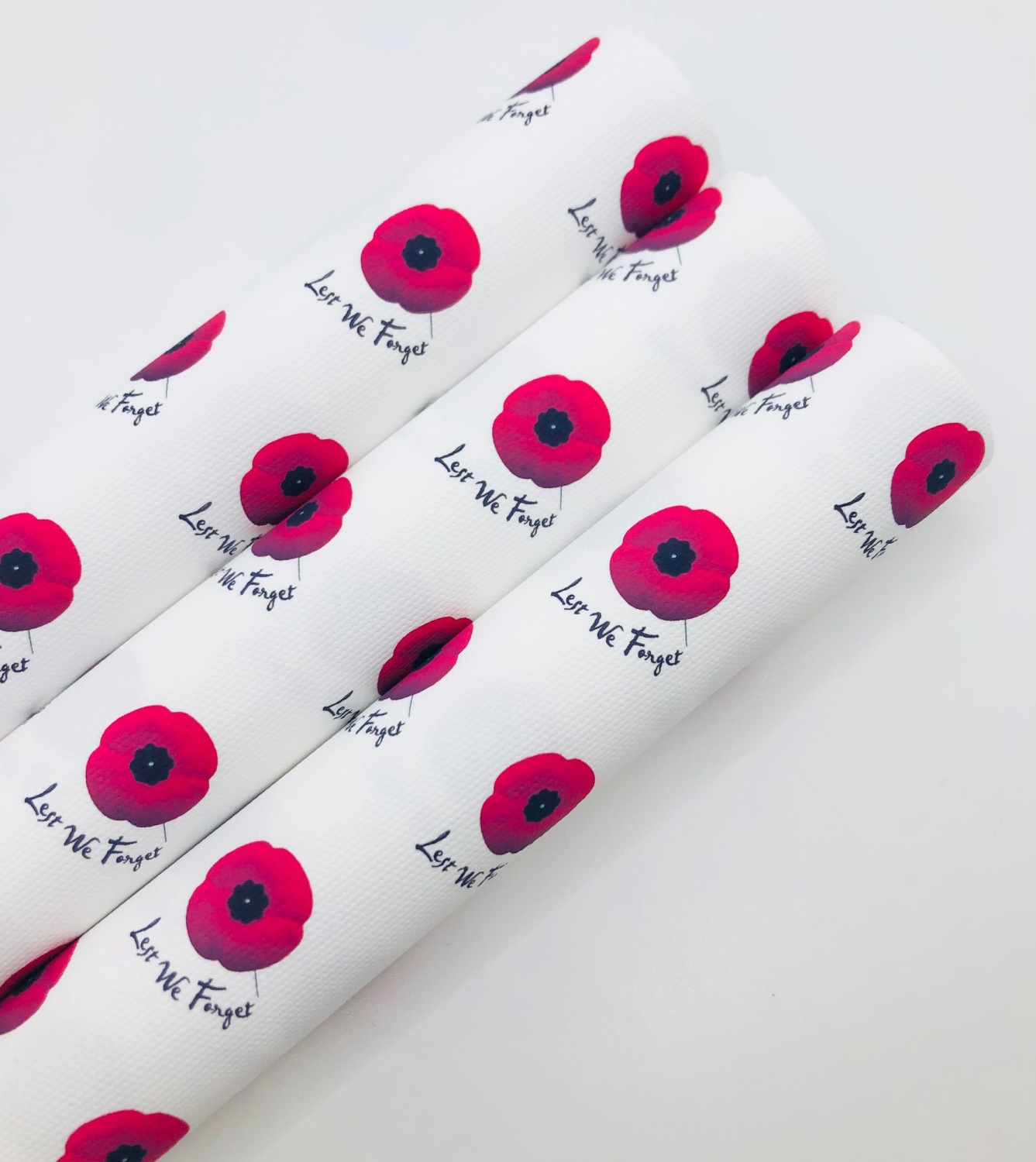 poppy flower printed canvas sheet remembrance