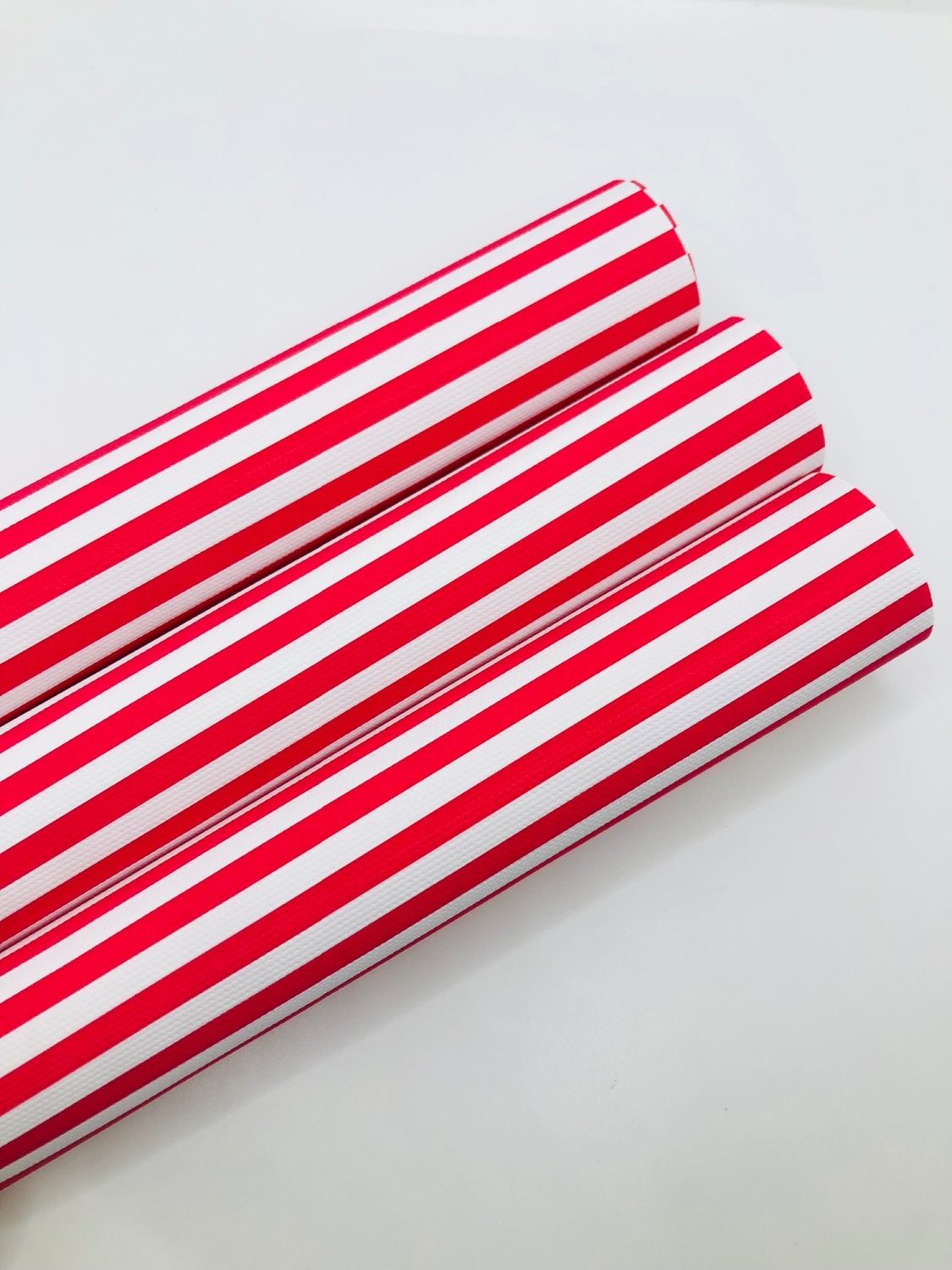 RED AND WHITE CANDY CANE PRINTED CANVAS SHEET