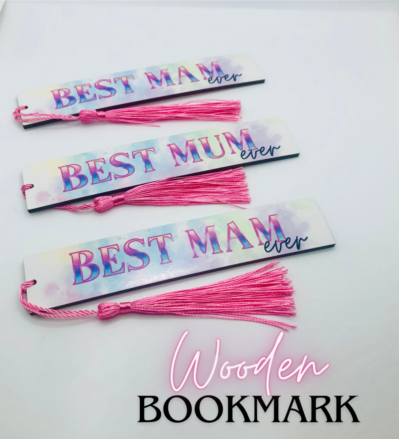 best mum mam bookmark gift with pink tassel