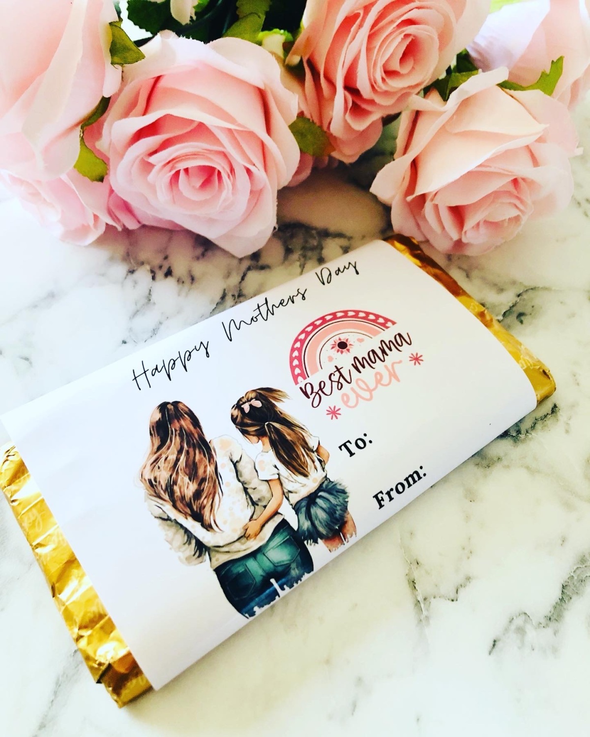 Personalised Mother’s Day worlds best mama ever chocolate bar galaxy ...