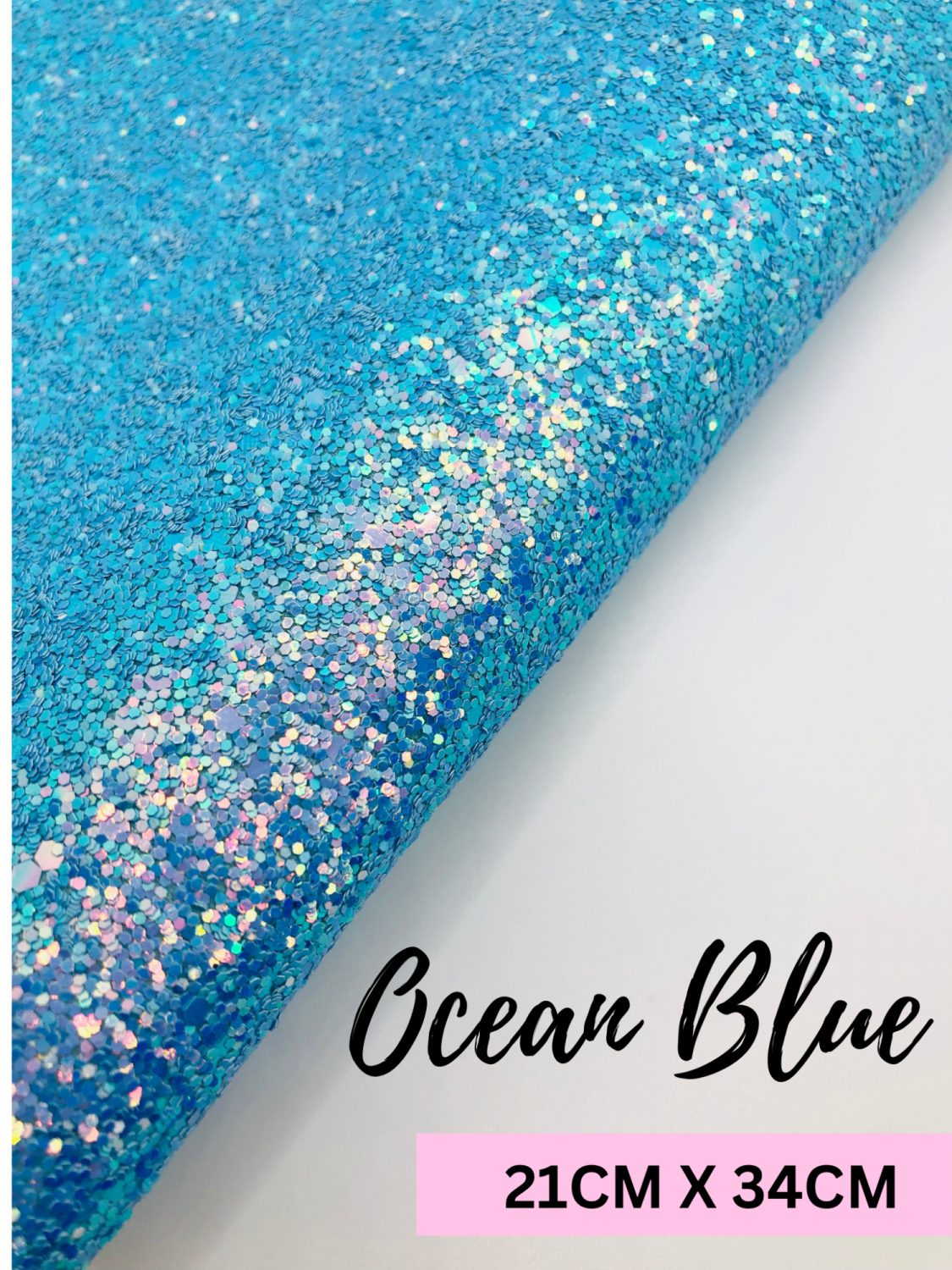 Ocean blue sparkle sparkly baby blue bright chunky glitter