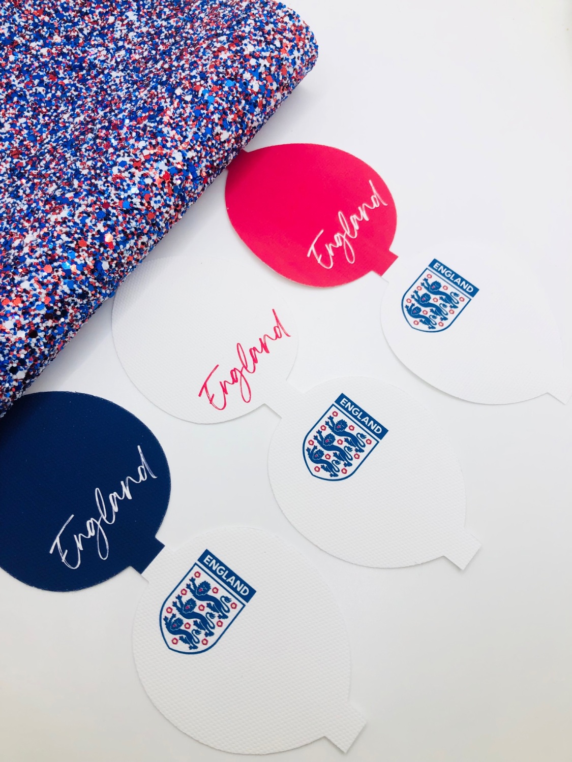 England football flag red white blue England flag PRE CUT BOW LOOP ...