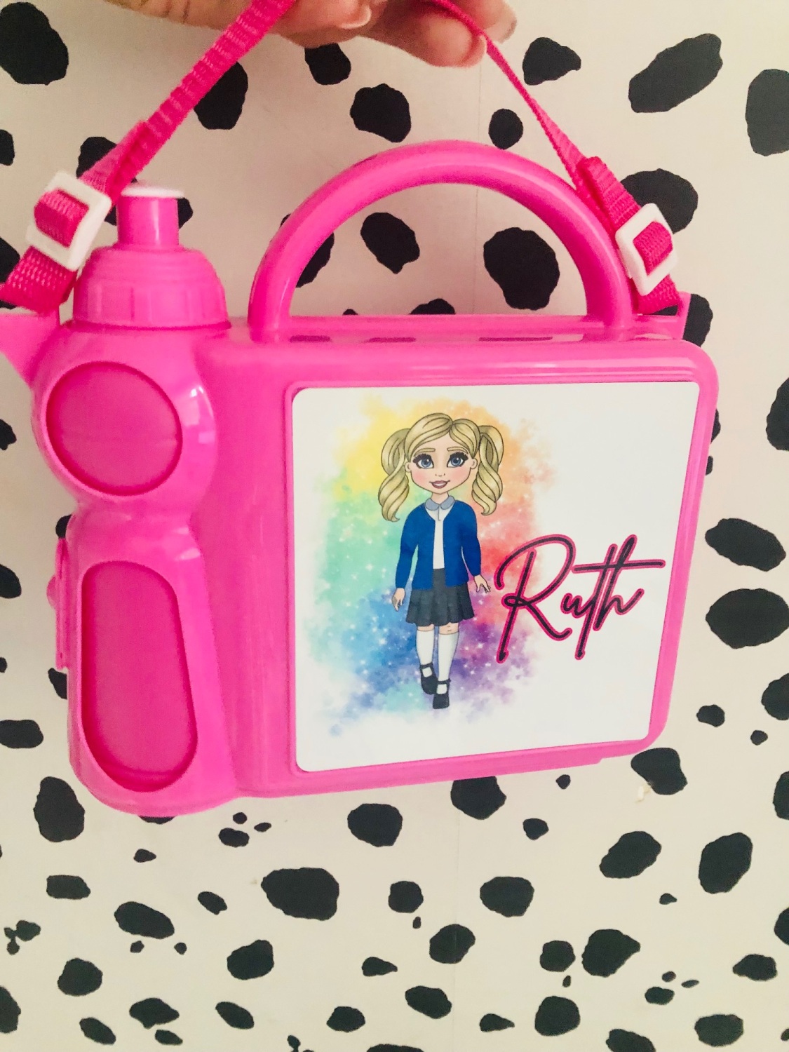 Back to school packed lunch bag personalised