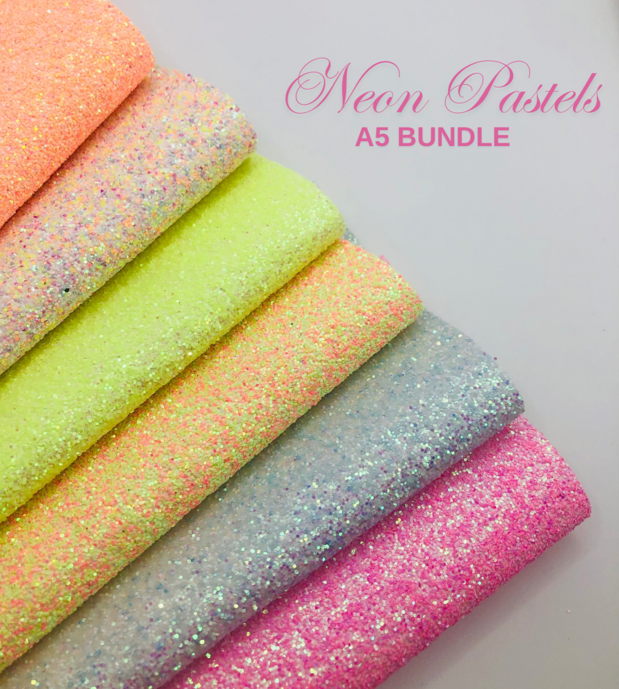 Neon Matte Fluorescent chunky glitter bundle