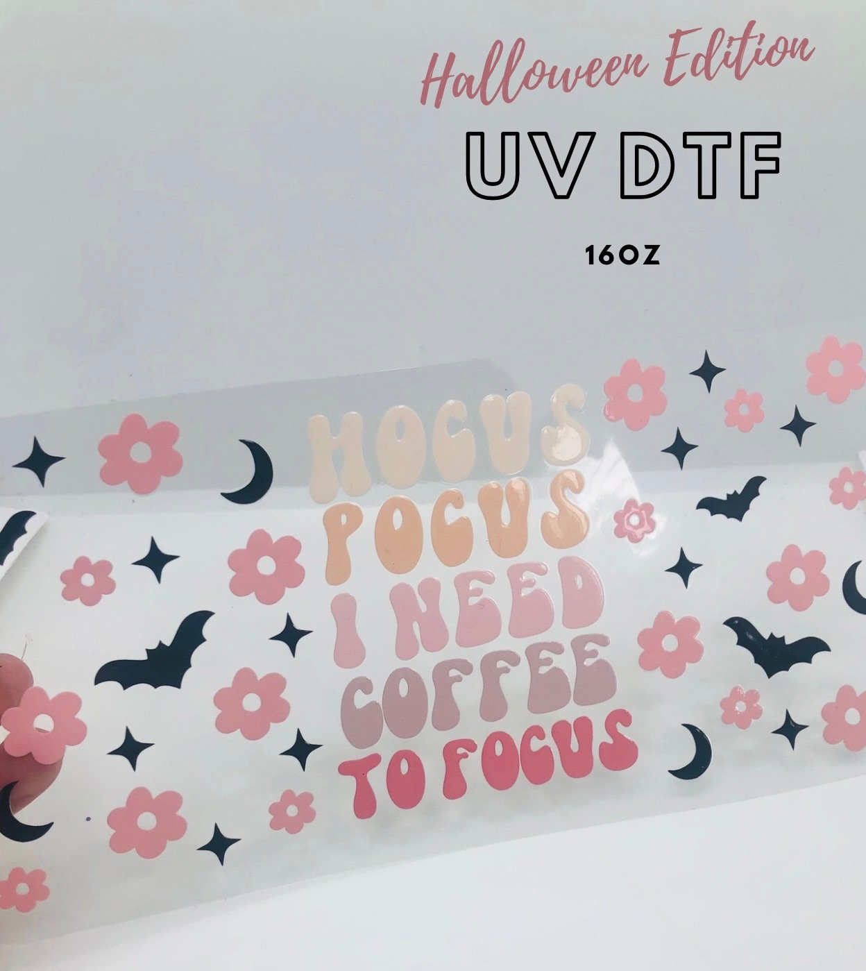 HALLOWEEN HOCUS POCUS UV DTF TRANSFER MUG BOTTLE TUMBLER HALLOWEEN HOCUS POCUS UV DTF TRANSFER MUG BOTTLE TUMBLER