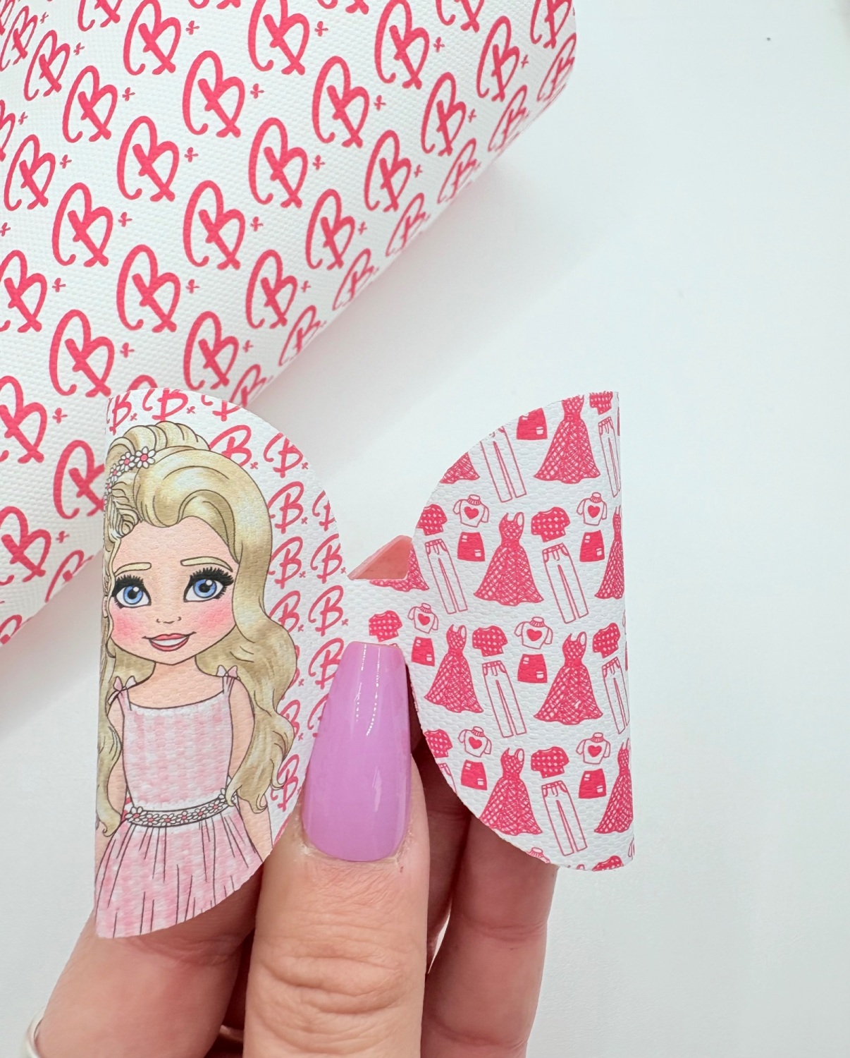 Barbie inspired Dress me up pre cut bow loop