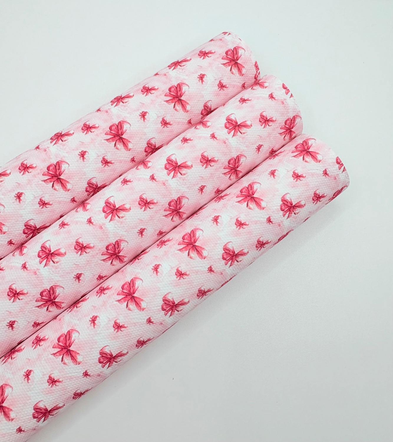 1015 - Pretty Pink Bows Everywhere printed canvas sheet