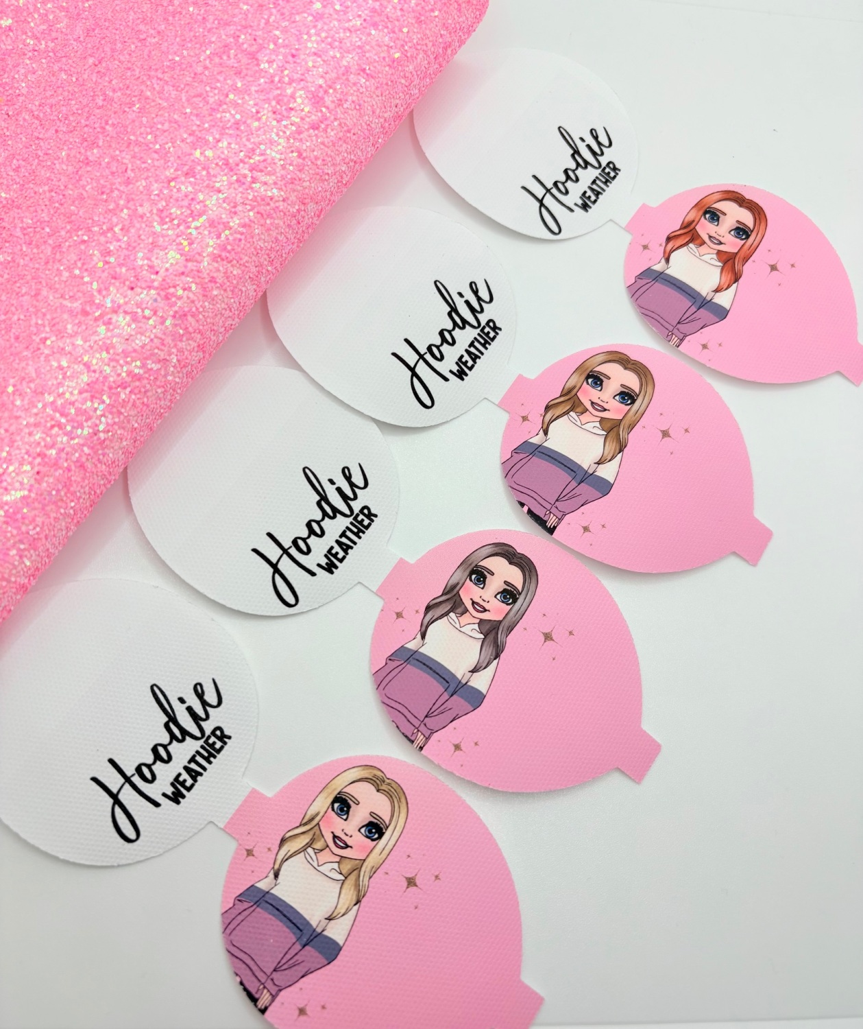 Hoodie Weather Blakeley printed pre cut bow loop