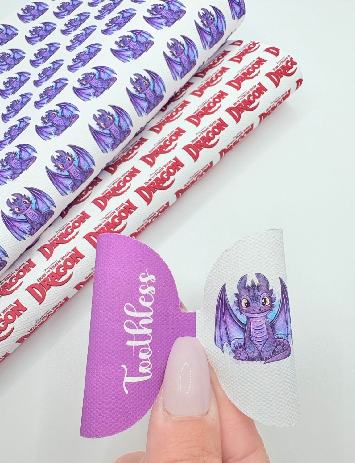 How to Train Your Dragon Toothless pre cut printed bow loop