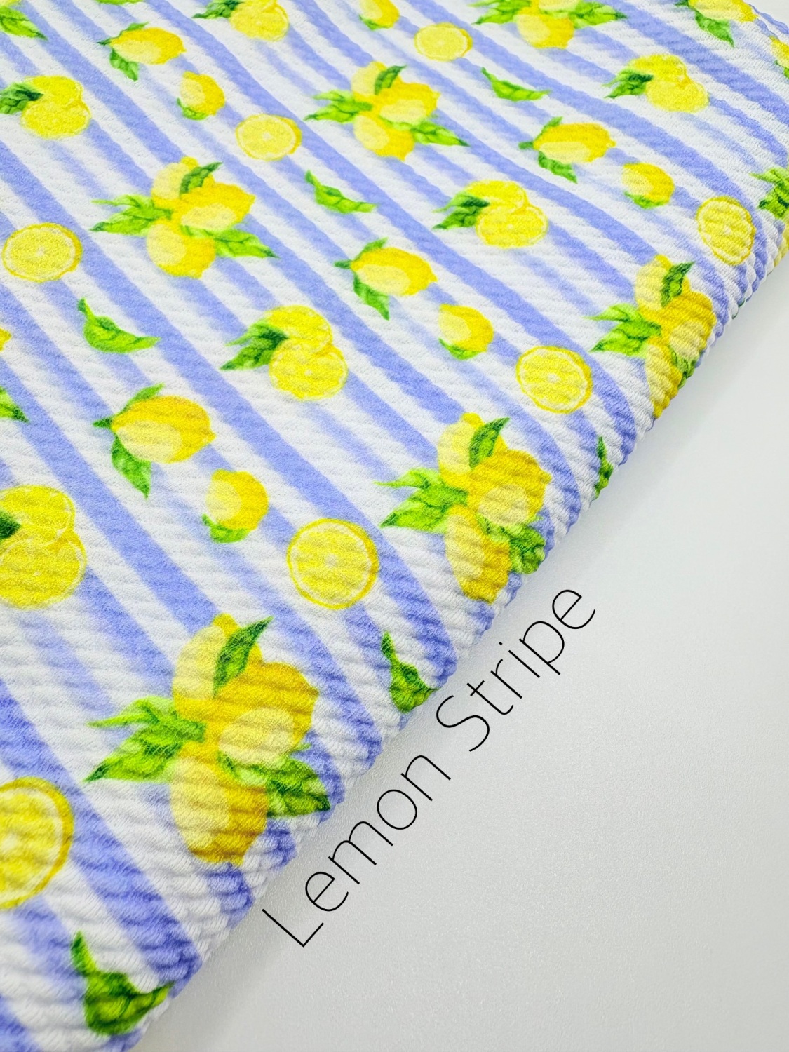 Lemon Stripe Bullet Fabric