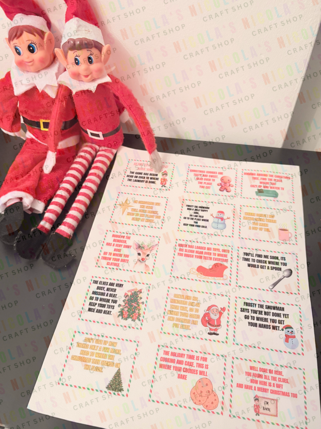 ELF HIDE AND SEEK SCAVENGER HUNT - Elf on the shelf prop idea