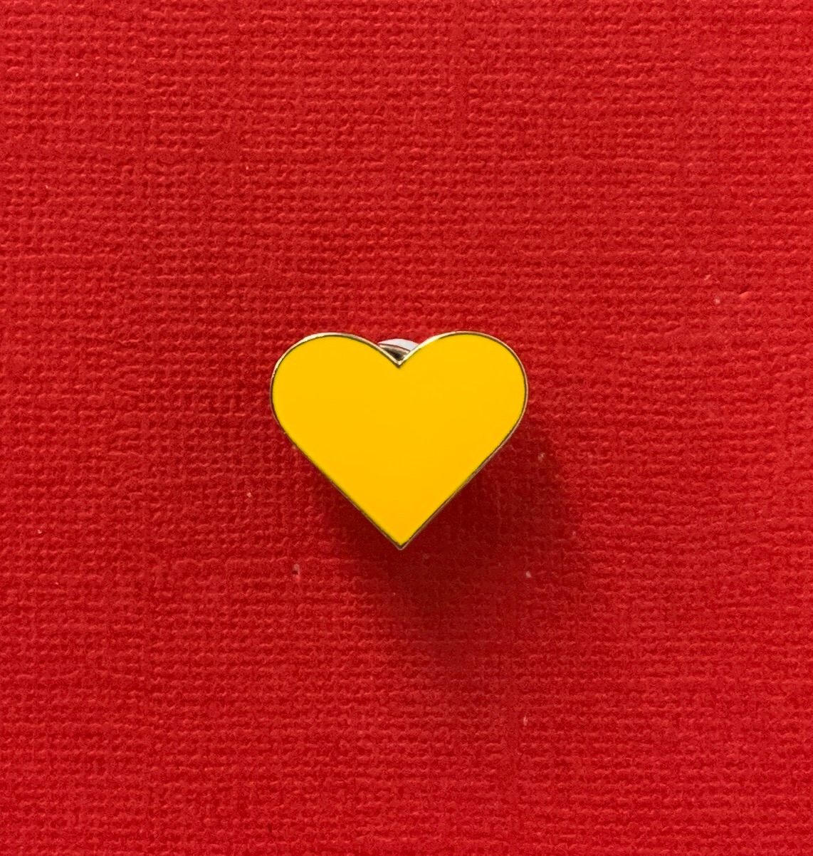 Yellow Heart Metal & Enamel Pin/Lapel Badge