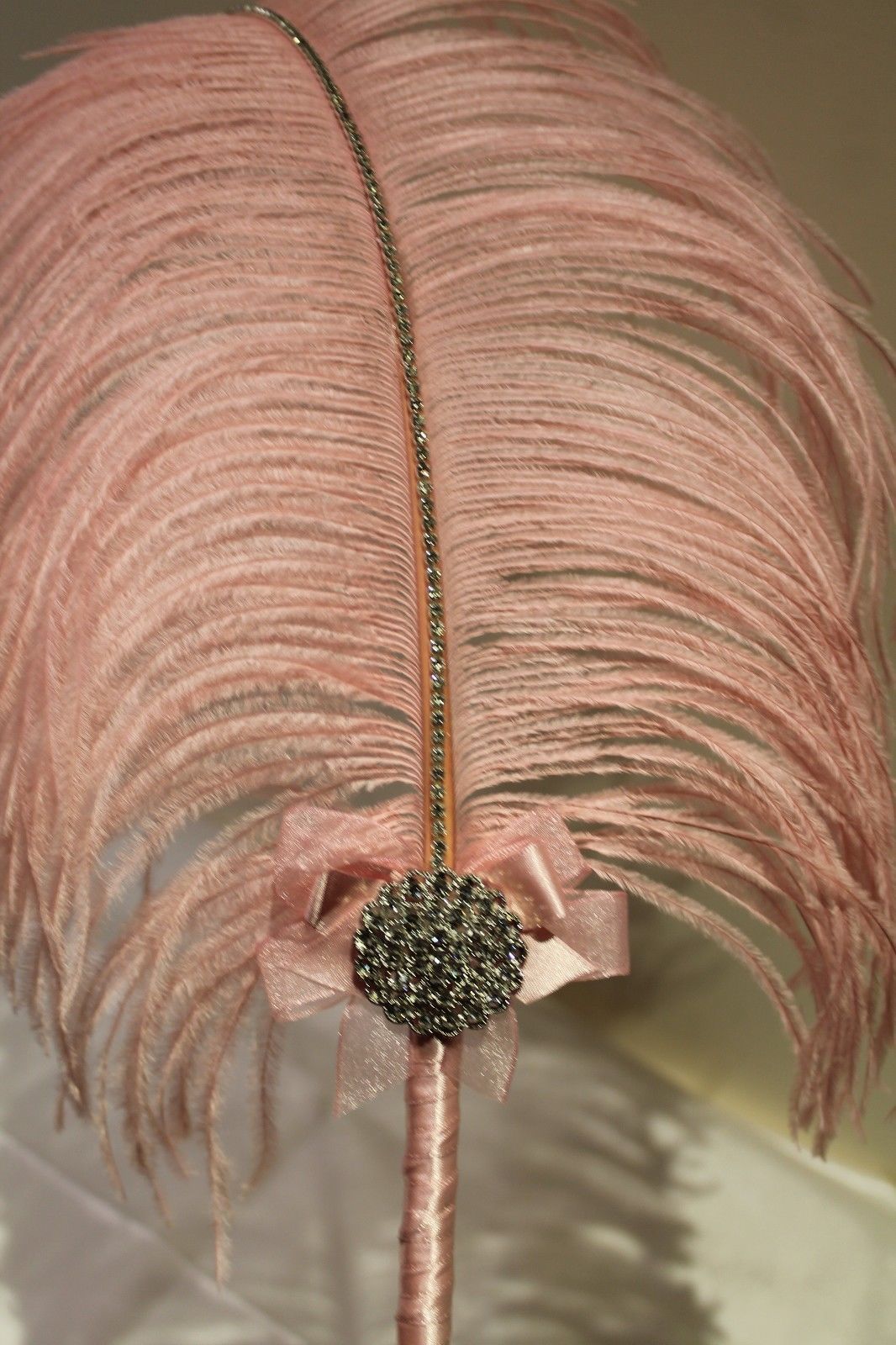 Extra Large Pretty Pink Ostrich Feather Pen