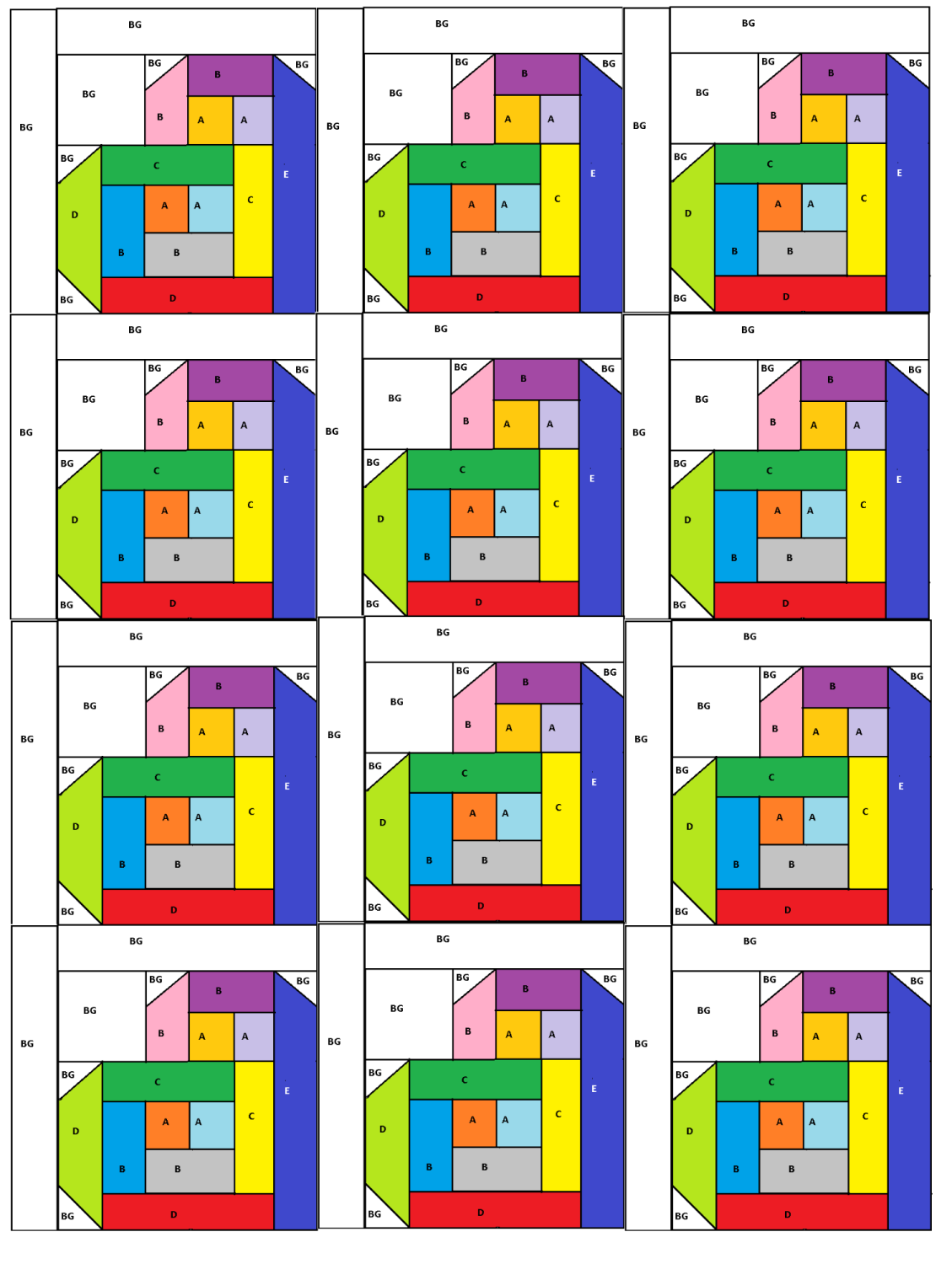 Scrappy Heart Log Cabin Quilt Block - Digital Download