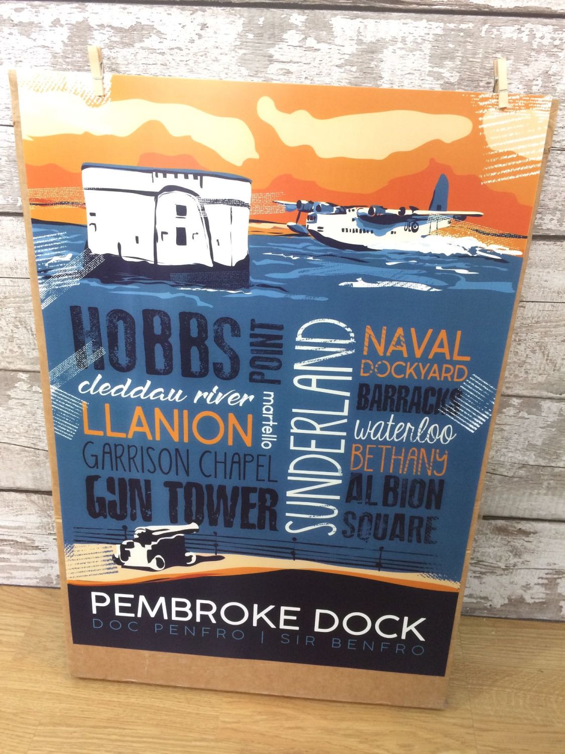 Pembrokeshire poster, Flying Boats, Sunderland, Pembroke Dock, Naval ...