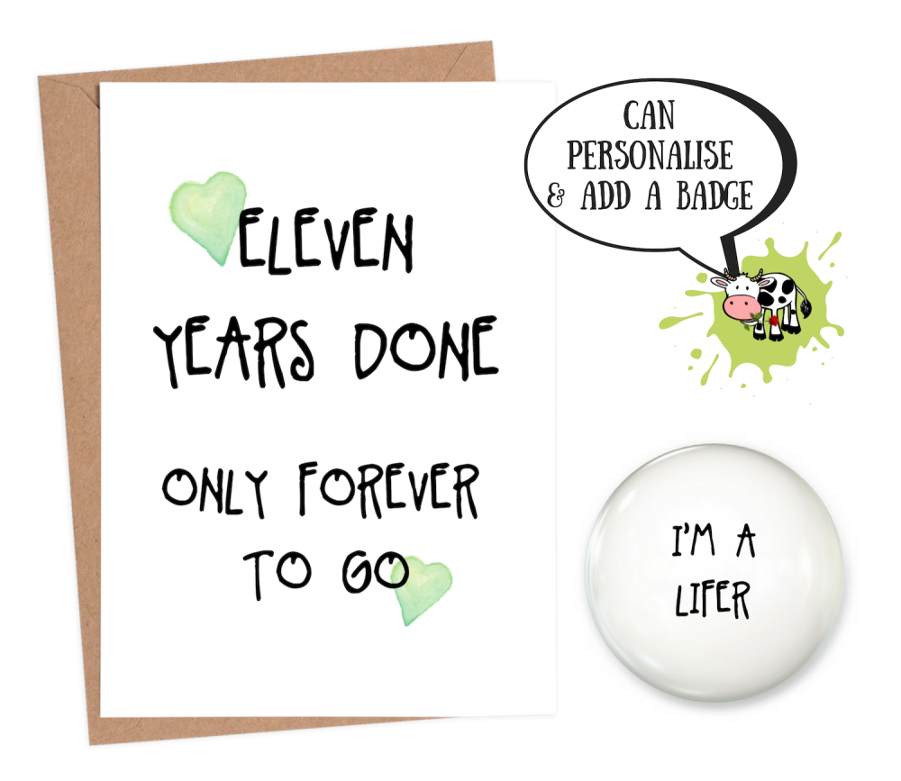 11th Year Anniversary Card Personalised Wedding Anniversary Funny 11th Year Anniversary Card Personalised Wedding Anniversary Funny