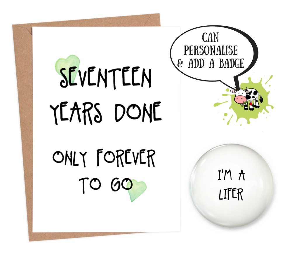 17th Year Anniversary Card Personalised Wedding Anniversary Funny 17th Year Anniversary Card Personalised Wedding Anniversary Funny