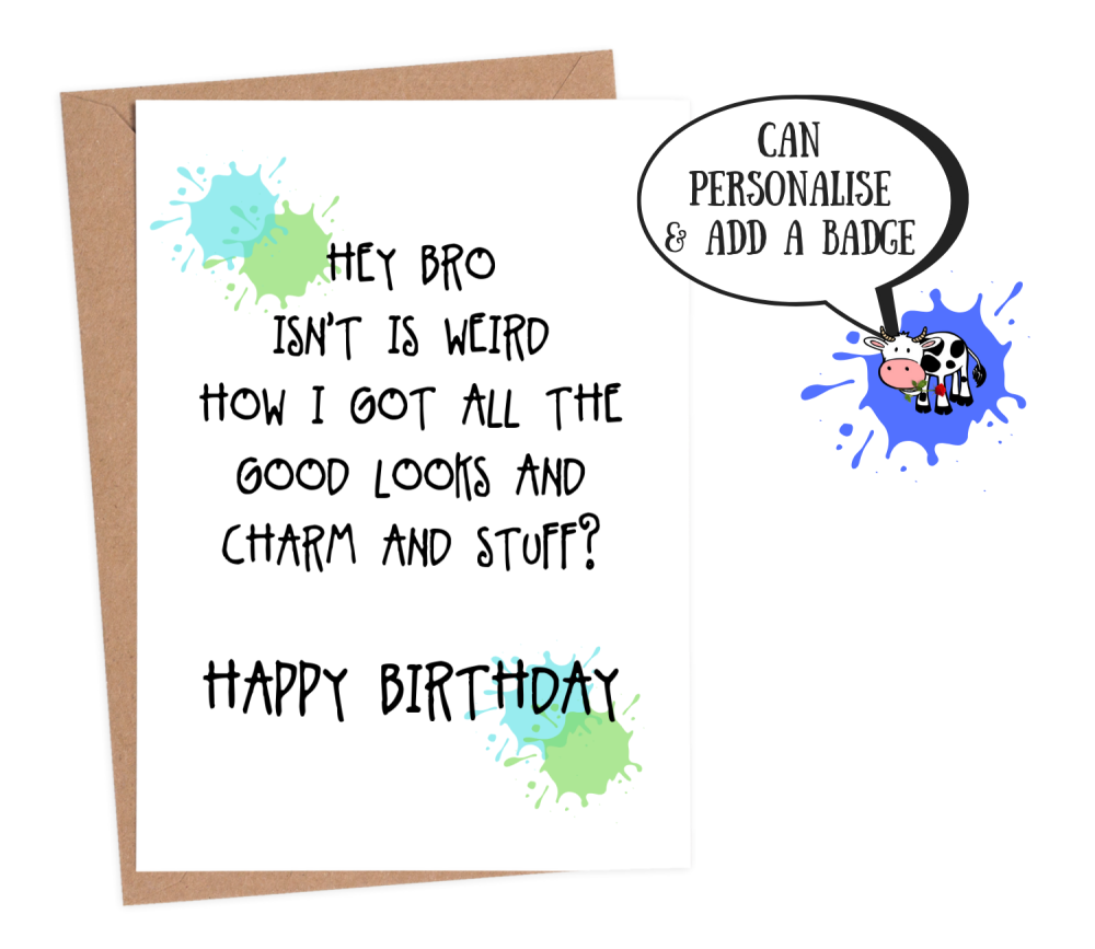 Brother Birthday Card Funny Birthday Card Brother Funny Personalised Brother Birthday Card Funny Birthday Card Brother Funny Personalised
