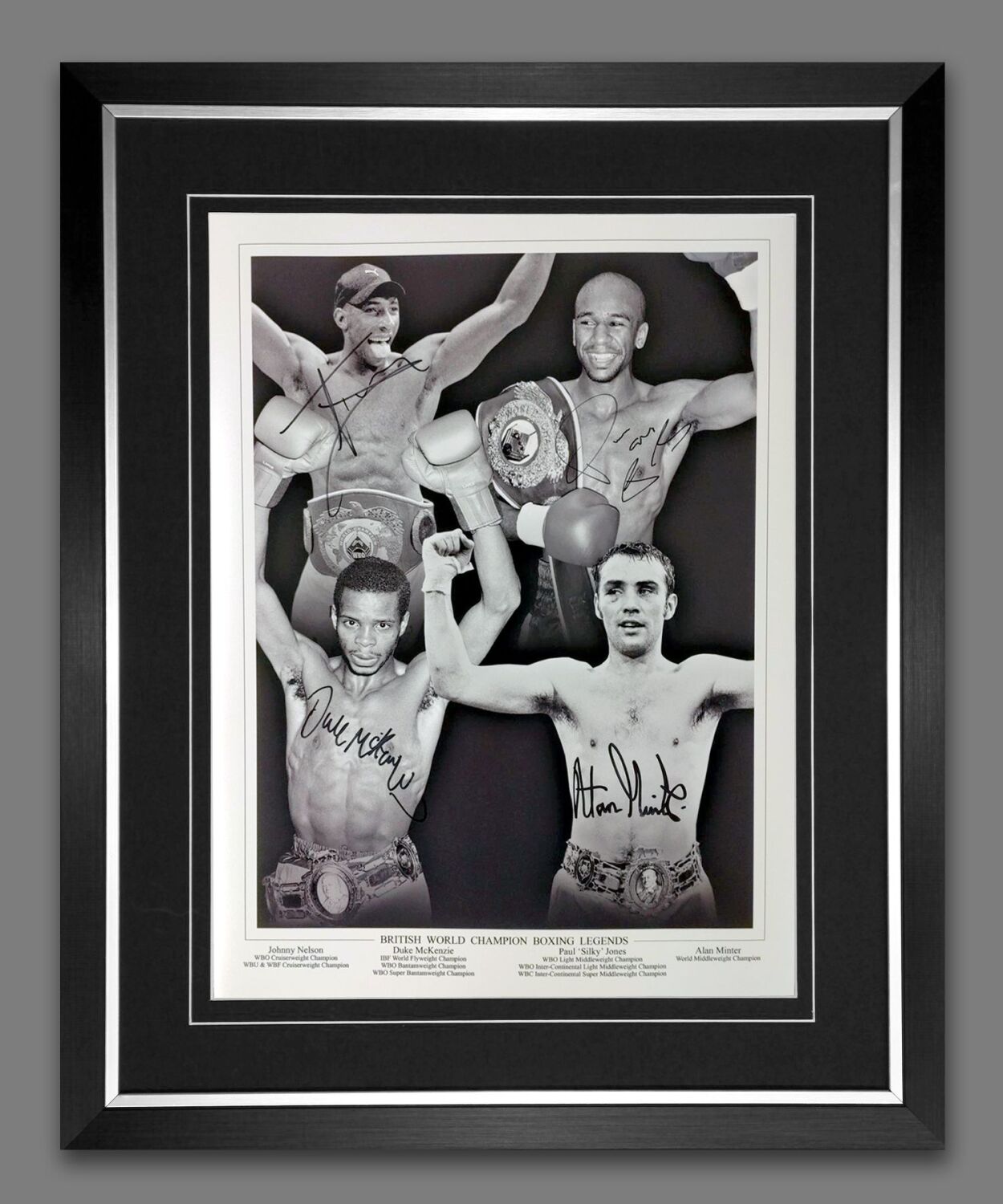 British Boxing Legends Signed And Framed 12x16 Photograph : B