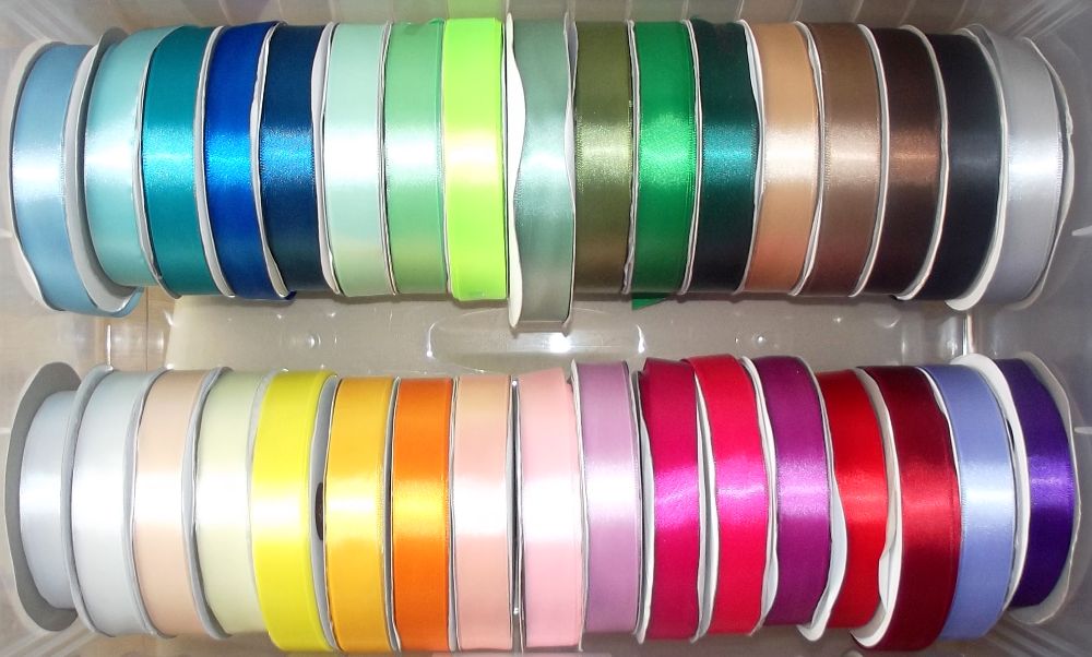 Single Sided Satin Ribbon - Plain Colours - Shop | Sew Wicked