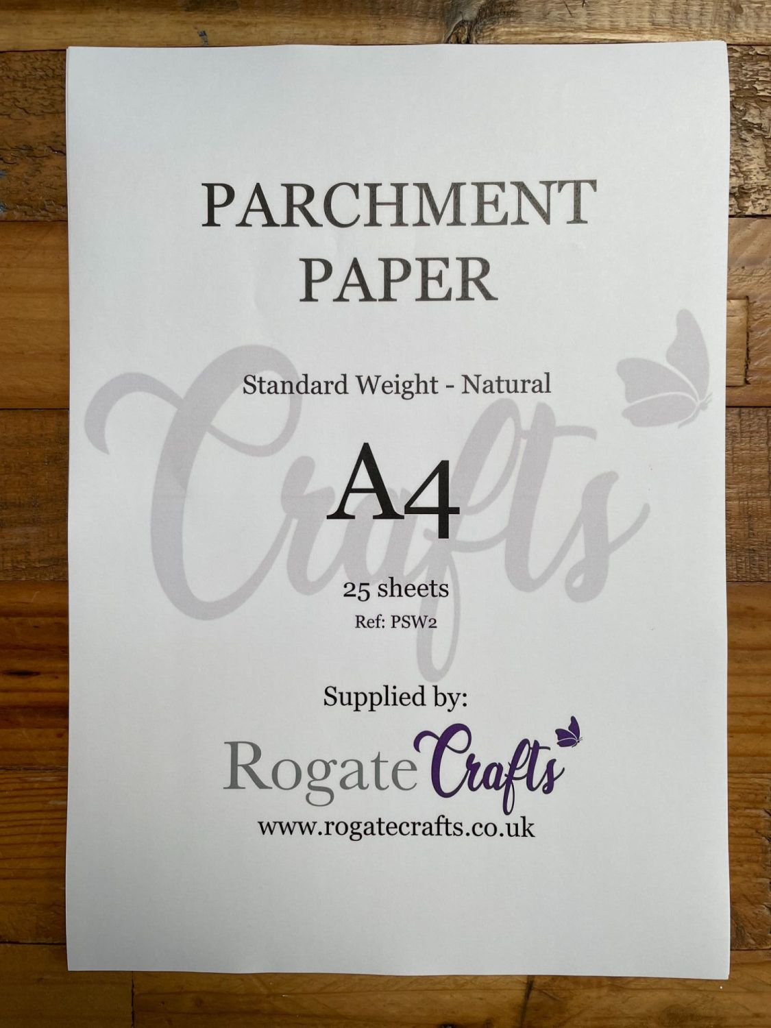 PSW2 Parchment Paper - Translucent Natural - Standard Weight (140gsm ...