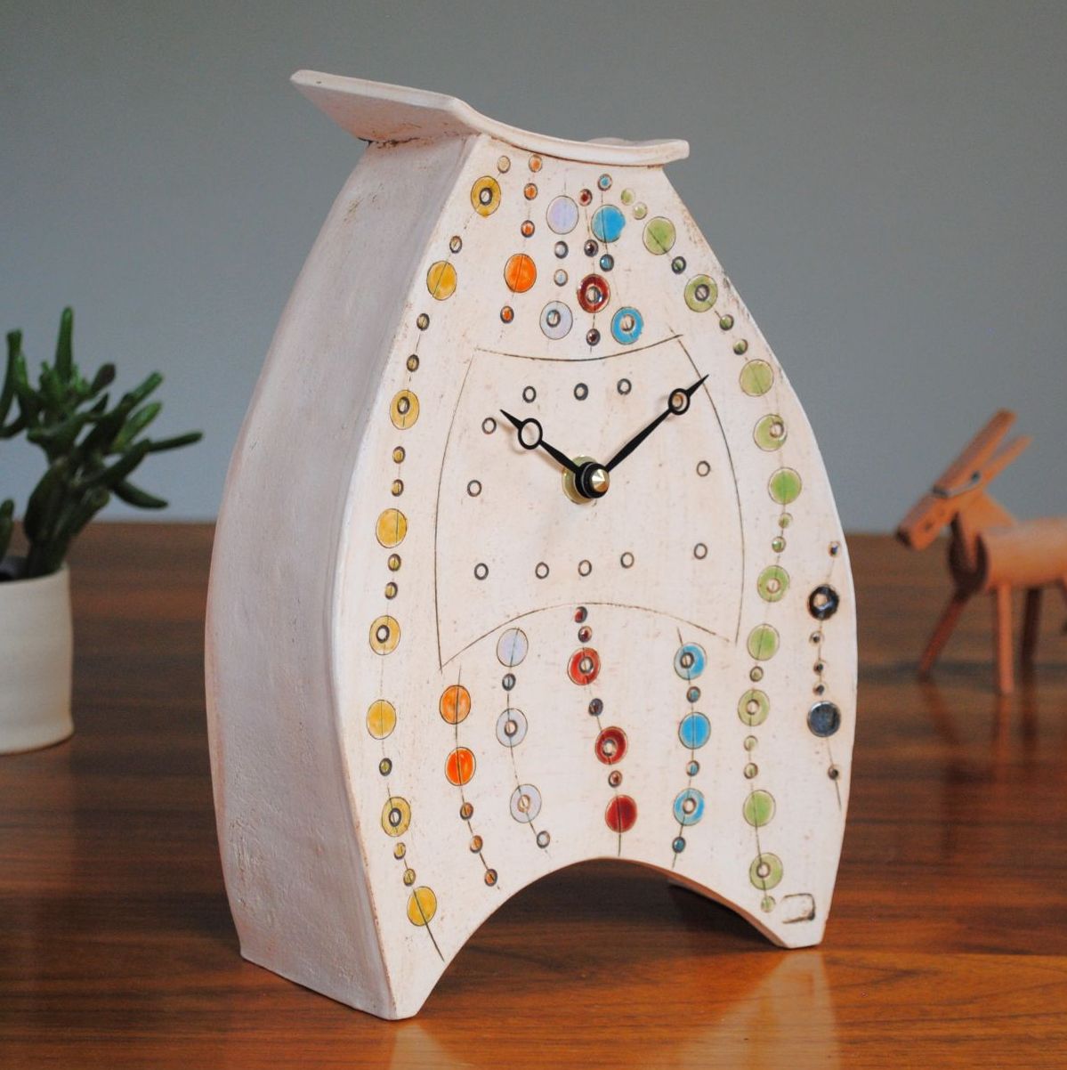 Large Mantel Clock | Vibrant Dots Beads | FREE UK delivery |Iveta ...