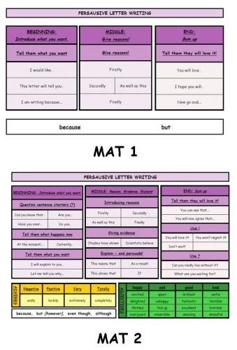 Instructions Word Vocabulary Mats