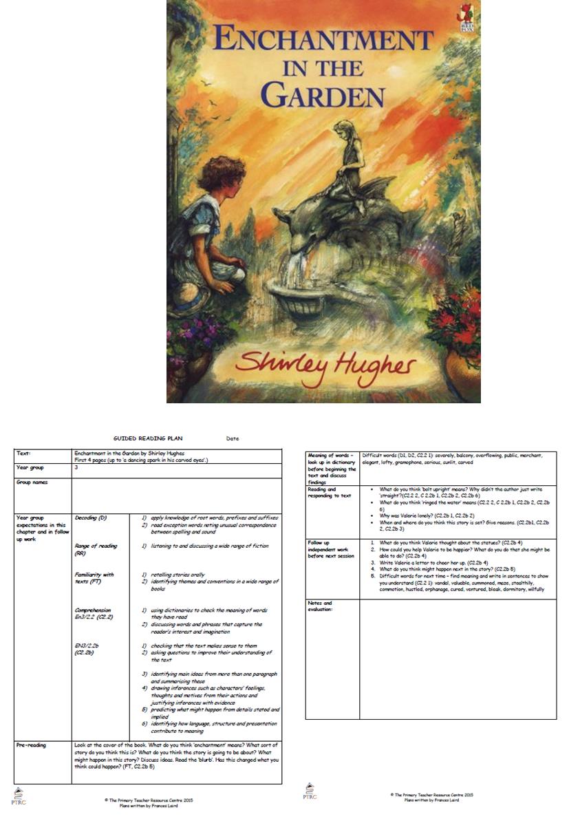 Guided Reading Plans - Enchantment in the Garden