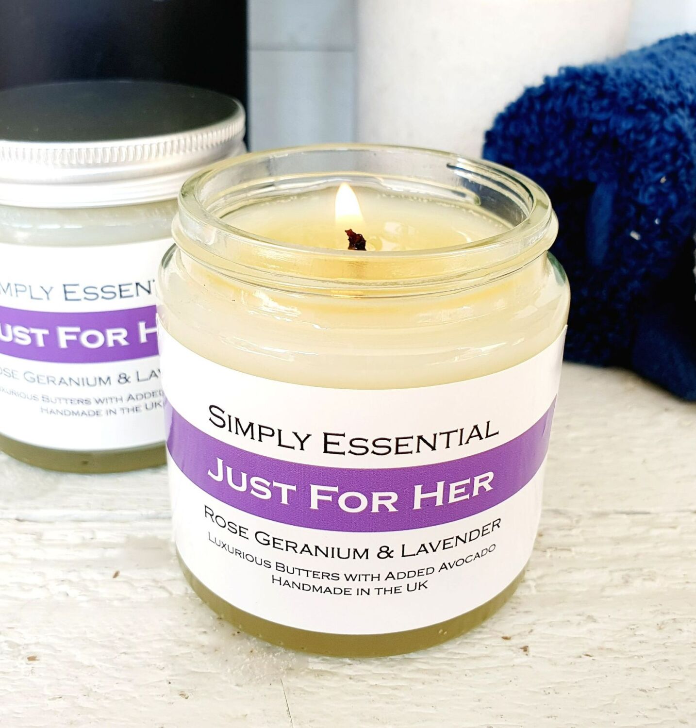 Just for Her Massage Candle | Rose Geranium & Lavender | Relaxing ...