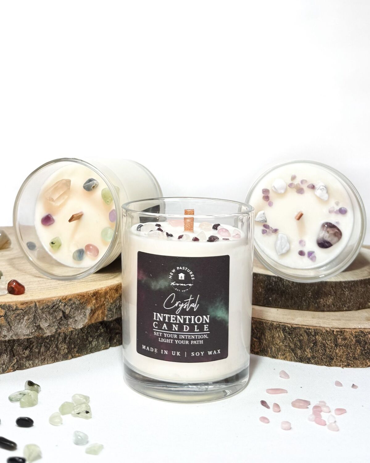 Intention Crystal Candle