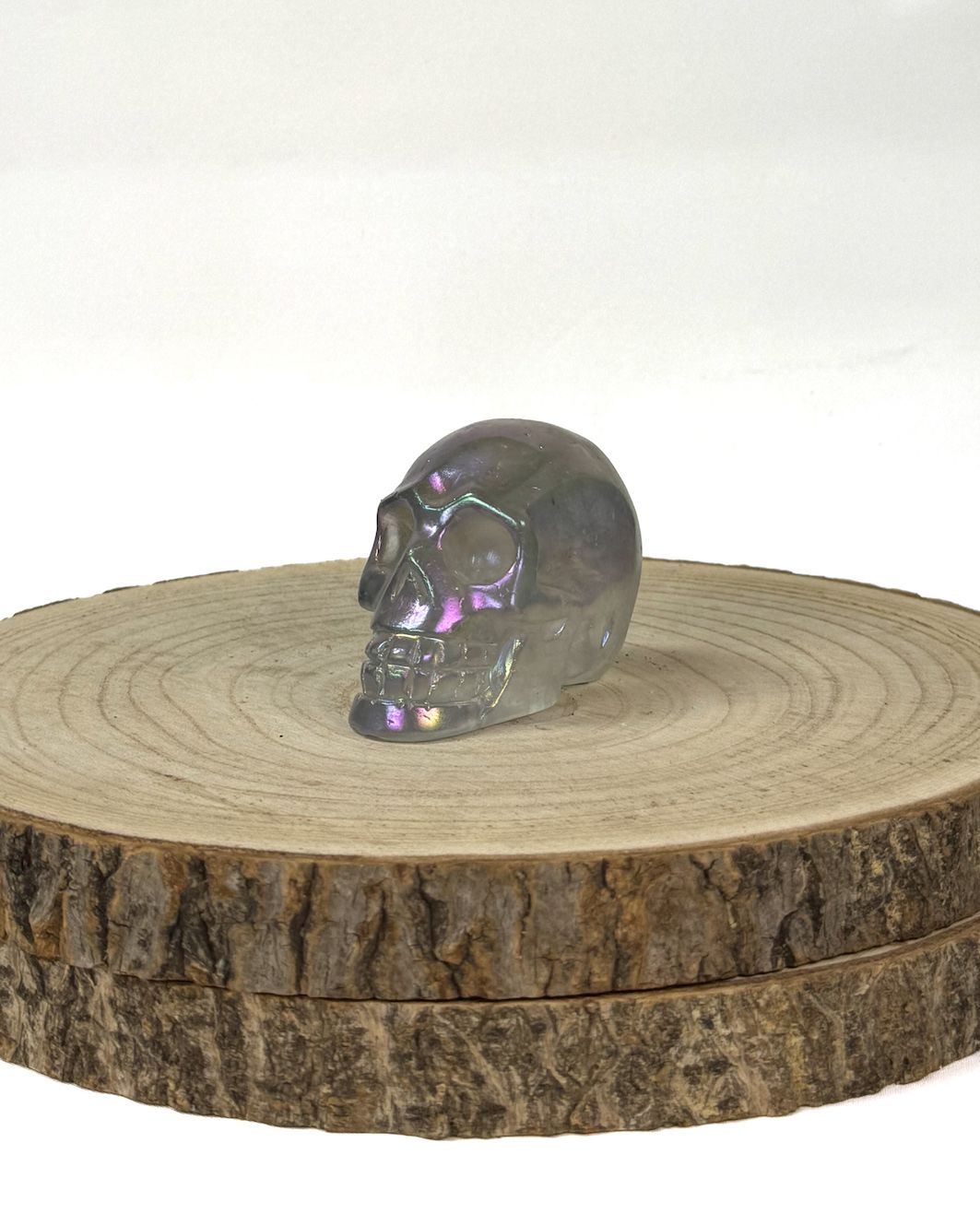 Aura Clear Quartz Skull