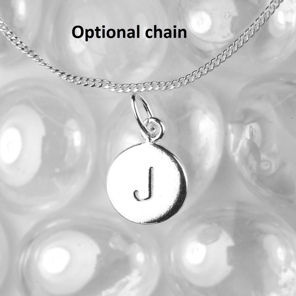 Sterling silver "J" pendants necklaces | Glasstreats09