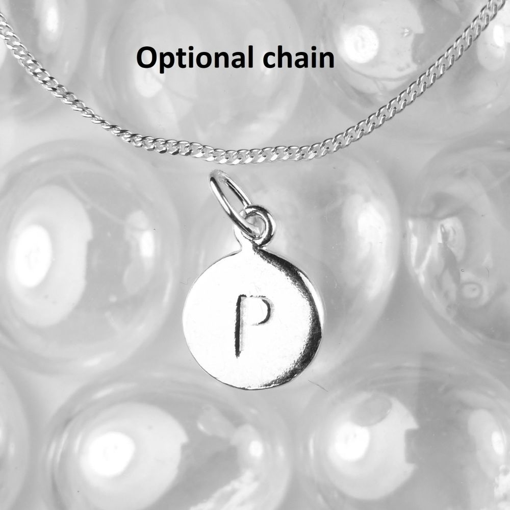 Sterling silver "P" pendants necklaces | Glasstreats09