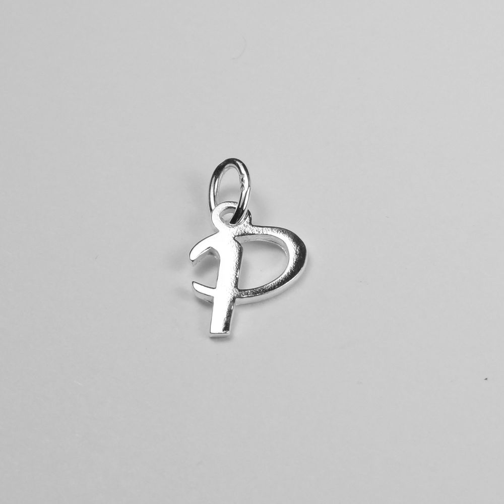 Sterling silver "P" pendants necklaces | Glasstreats09