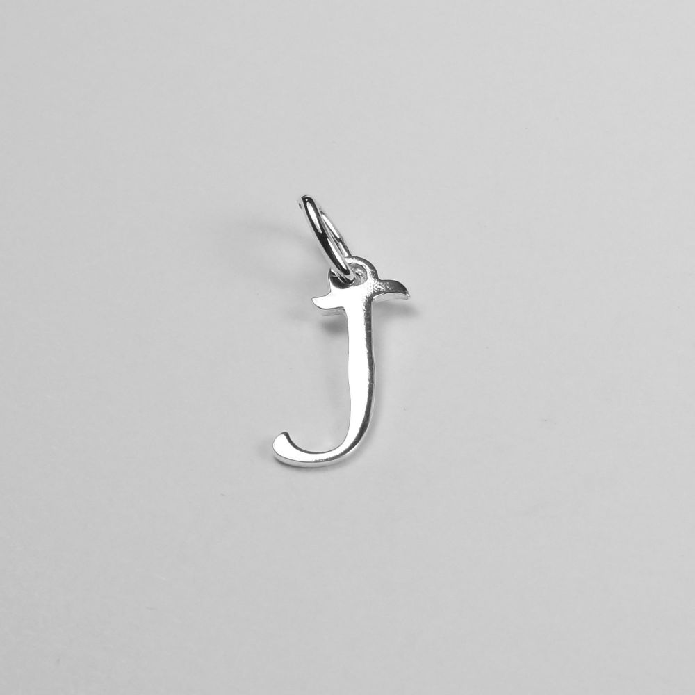Sterling silver "J" pendants necklaces | Glasstreats09