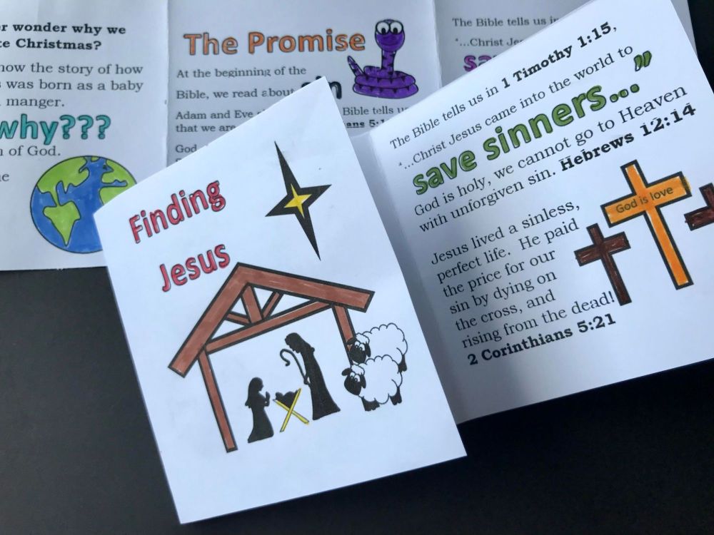 Free printable children's Bible colouring Gospel Tracts KJV/AV ...